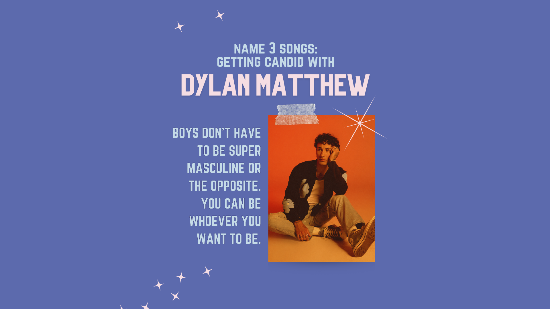 Getting Candid with Dylan Matthew [Interview] - Name 3 Songs